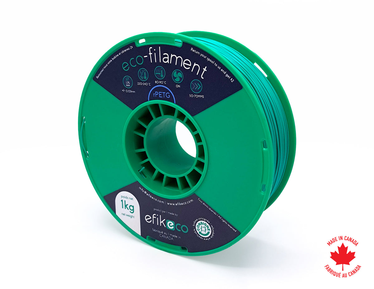 eco-filament I rPETG I Green Mint I ecoresponsible I efikeco I 3D ...